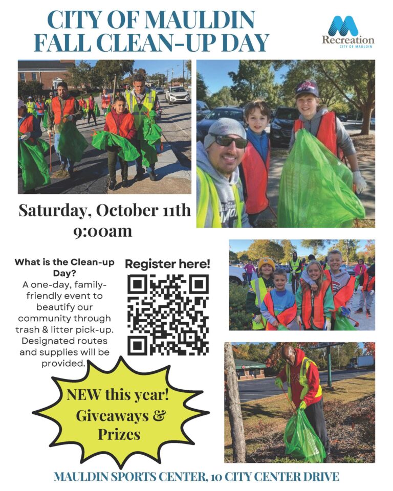 Mauldin's Fall Community Cleanup Day Set for Oct. 11 - City of Mauldin